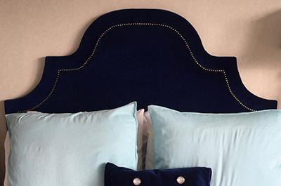 Upholstered headboard with nailhead trim store